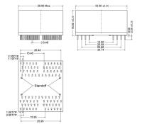 China LA9H001-2 Quad Port Lan Filter 2.5G Base T Magnetic Transformer PoE 15W for sale