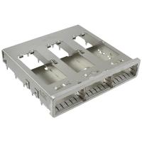 China 2173238-1 ZQSFP+ Cage 1x3 Port Press Fit Through Hole Modular Jack for sale