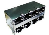 China 0833-2X4R-56-F Rj45 IEEE 802.3af PoE 2x4 Port 10/100Mbps Magnetics for sale