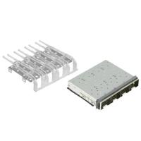 China 2227729-1 ZSFP+ Cage Assembly Ganged 1x4 Port Connector External Springs EMI Enhanced for sale