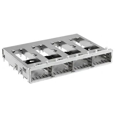 China TE 2007668-1 QSFP+ Cage Ganged 1 X 4 Connector Modular Jack for sale