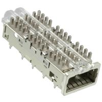 China 2170112-2 TE QSFP+ Cage With Heat Sink 14 Gb/S Included Lightpipe for sale