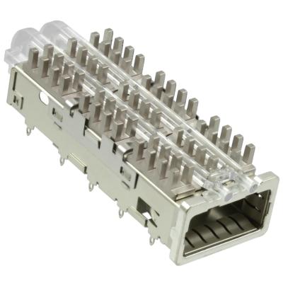 China 2170112-2 TE QSFP+ Cage With Heat Sink 14 Gb/S Included Lightpipe for sale
