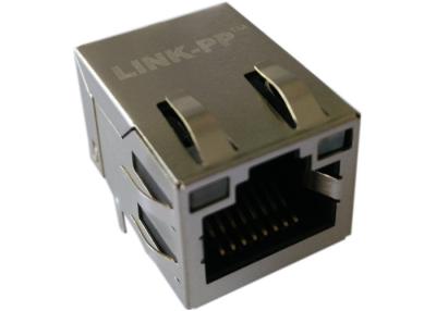 China HFJT1-2450-L12RL 1x1 Tab-Up 10/100BASE-T RJ45 PCB Modular Jack LPJ16211AENL for sale