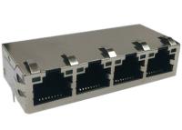 China XRJH-04D-5-HJ1-190 Rj45 10/100/1000Mbps Filter Shielded W/LED 8P10C for sale