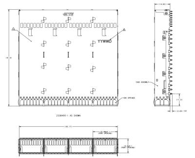 China 1-2338495-3 TE OSFP Cage 1x4 Connector Modular Jack Included Lightpipe EMI Springs for sale