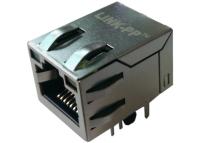 China JX10-0045NL , LPJ6277AWNL Rj45 Magnet Jack 10/100Base-T Latch-up Shield W/LED for sale
