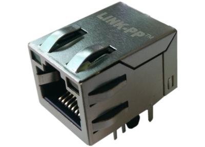 China JX10-0045NL , LPJ6277AWNL Rj45 Magnet Jack 10/100Base-T Latch-up Shield W/LED for sale