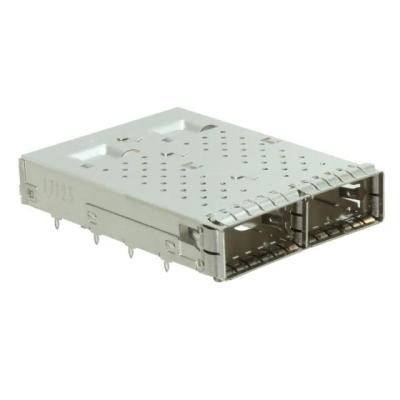 China 2170805-4 QSFP28 1x2 Cage With EMI Springs 28 Gb/S Modular Jack for sale