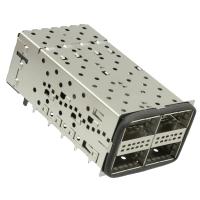 China TE 2214574-4 QSFP+ 2x2 Cage Connector With Elastomeric Gasket 14 Gb/S for sale