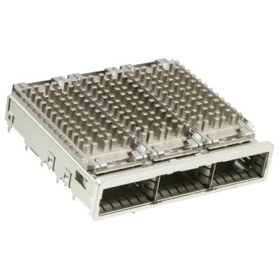 China TE 2007456-2 QSFP+ 1x3 Cage With Heat Sink Connector 14 Gb/S for sale