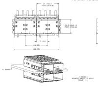 China TE 2198230-1 SFP+ 1x2 Cage With Heat Sink External Springs for sale