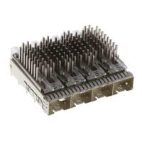 China TE 2198233-4 SFP+ 1x4 Cage With Heat Sink External Springs Included Lightpipe for sale