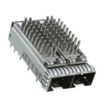 China TE 2198230-3 SFP+ 1x2 Cage Assembly Connector With Lightpipe 16 Gb/S External Springs for sale