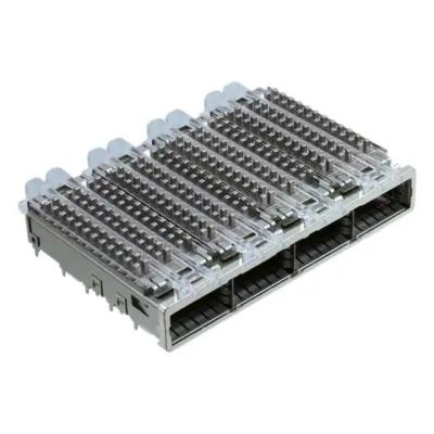 China TE 2057183-2 QSFP+ 1x4 Cage With Heat Sink Included Lightpipe for sale
