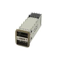 China TE 2198373-2 ZQSFP+ 2x1 Cage Integrated Connector With Lightpipe for sale