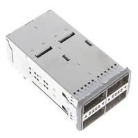 China TE 2214593-2 ZQSFP+ 2x2 Cage Assembly With Integrated Connector Included Lightpipe for sale