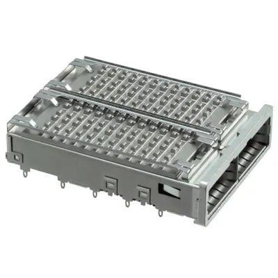 China 2227103-1 ZQSFP+ 1x2 Cage Assembly With Heat Sink 28 Gb/S for sale