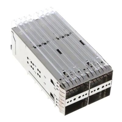 China 1-2308171-1 ZQSFP+ 2x2 Cage Assembly With Integrated Connector Included Lightpipe for sale