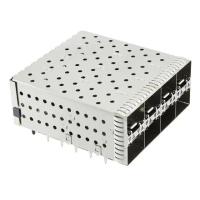 China TE 2007394-5 SFP+ 2x4 Cage Connector External Springs With Lightpipe for sale