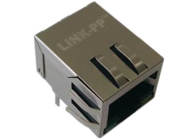 China Green LED Rj45 LPJ0012GFNL Single Port Modular Plug Ethernet 10/100Mbps for sale