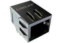 China Yellow-Orange LED Rj45 LPJ0011A114NL RJ45 Single Port , Ethernet 10/100mbps for sale