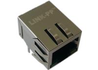China Three LED Magnetic RJ45 Jack LPJ0012G7NL 10/100M Shielded Right Angle for sale