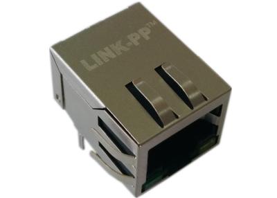 China Three LED Magnetic RJ45 Jack LPJ0012G7NL 10/100M Shielded Right Angle for sale