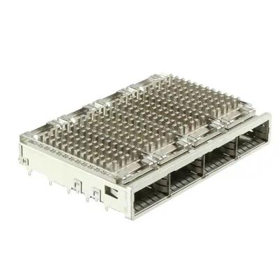 China TE 2227249-2 ZQSFP+ 1x4 Cage With Heat Sink 28 Gb/s for sale
