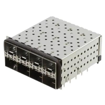 China TE 2007399-5 SFP+ 2x4 Cage Connector With Lightpipe 16 Gb/s for sale