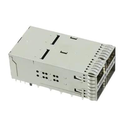 China TE 2227667-1 ZQSFP+ 2x2 Cage Connector 28 Gb/s Press-Fit Through Hole for sale