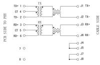 China J00-0066NL , LPJ0113ABNL 8Pins 1 x 1 RJ45 Single Port With Magnetics for sale