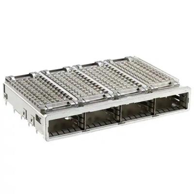 China TE 2007625-1 QSFP+ 1x4 Cage With Heat Sink 14 Gb/s Press-Fit Through Hole for sale