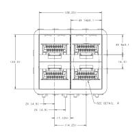 China TE 2198325-2 zSFP+ 2x2 Cage With Integrated Connector 32 Gb/s Included Lightpipe for sale