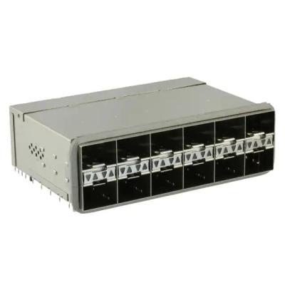 China TE 2198339-2 zSFP+ 2x6 Cage Connector With Elastomeric Gasket Included Lightpipe for sale