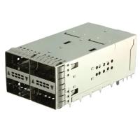 China TE 2227670-2 ZQSFP+ 2x2 Cage Connector EMI Springs 25 Gb/s With Lightpipe for sale