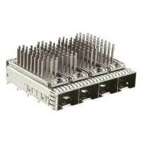 China 2149730-4 SFP+ 1x4 Cage With Heat Sink 16 Gb/s Press-Fit Through Hole for sale