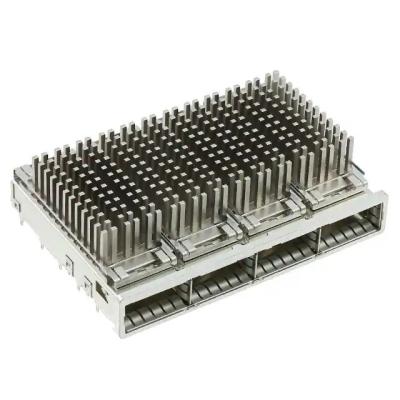 China TE 2227249-3 ZQSFP+ 1x4 Cage With Heat Sink 28 Gb/s Through Hole for sale
