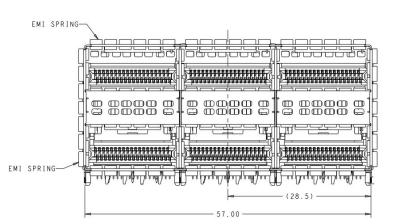 China TE 2227671-1 ZQSFP+ 2x3 Cage With Integrated Connector EMI Springs 28 Gb/s for sale