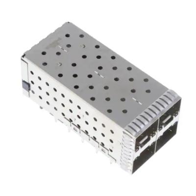 China 2007637-8 TE SFP+ 2x2 Cage Connector External Springs 16 Gb/s for sale