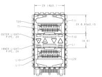 China TE 2007492-8 SFP+ 2x1 Cage Connector With External Springs 16 Gb/s Press-Fit Mount for sale