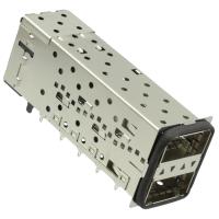 China TE 2085945-3 QSFP+ 2x1 Cage Connector With Lightpipe 14 Gb/s for sale