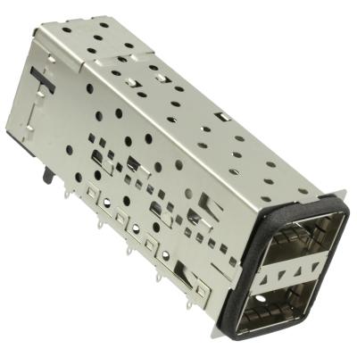 China TE 2085945-3 QSFP+ 2x1 Cage Connector With Lightpipe 14 Gb/s for sale