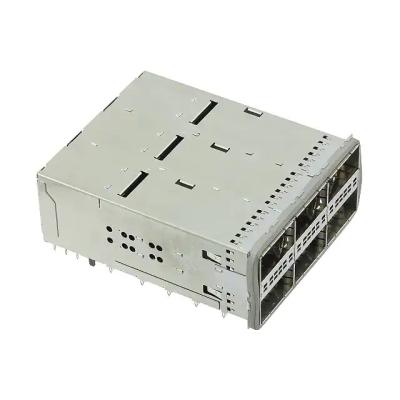 China TE 2214565-1 ZQSFP+ 2x3 Cage With Integrated Connector 28 Gb/s for sale