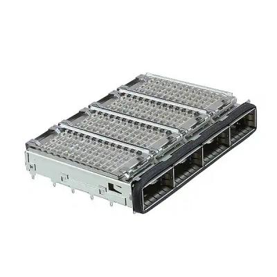 China TE 2170287-1 QSFP+ 1x4 Cage With Heat Sink Elastomeric Gasket 14 Gb/s for sale