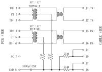 China LPJ0012GENL RJ45 Single Port , SI-60005-F Magjack 10/100 Base-T for sale