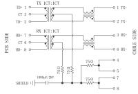 China 13F-60LDNL Single Port Rj-45 Jack 10 / 100 Base-T Magnetics LPJ0017GENL for sale