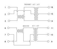 China LP1183NLE Ethernet Magnetic Transformers SINGLE PORT 1:1 SMT for sale