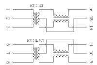 China 1CT:1CT,1CT:2.5CT , LP2023NL Ethernet Magnetic Transformers for sale