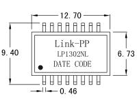 China LP1302NL Ethernet Magnetic Transformers 10/100Base-T for sale